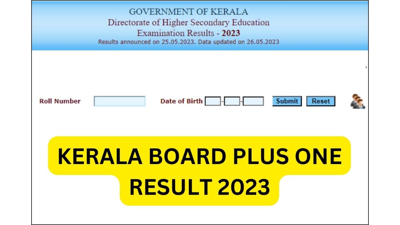 Kerala Plus one result 2023 to be out shortly on keralaresults.nic.in ...
